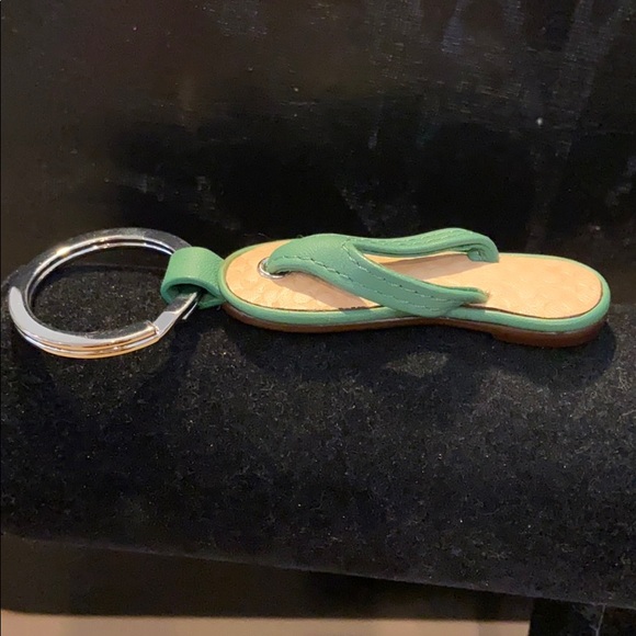 Coach | Accessories | Coach Green Thongflipflop Keyfobkeychain Nwot ...